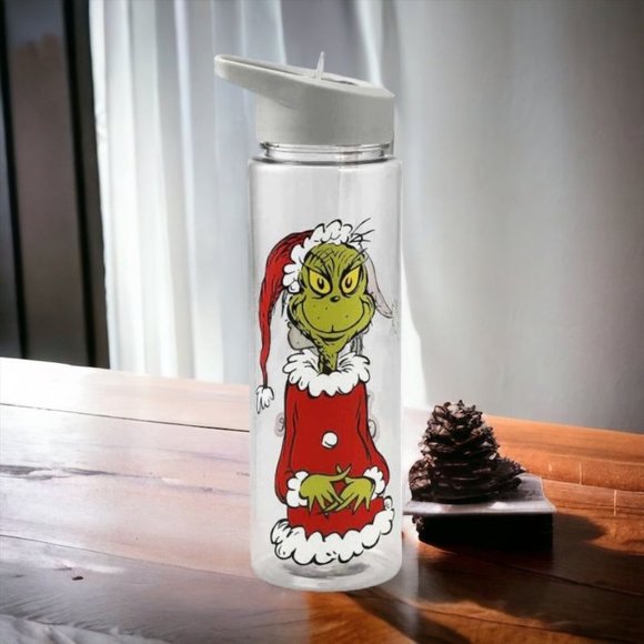 Vandor | Dining | Dr Seuss Resting Grinch Face 24 Oz Water Bottle ...